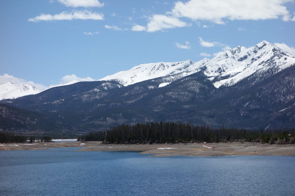 Lake Dillon Reservoir in Summit County, Colorado Lowered for Spring Run ...